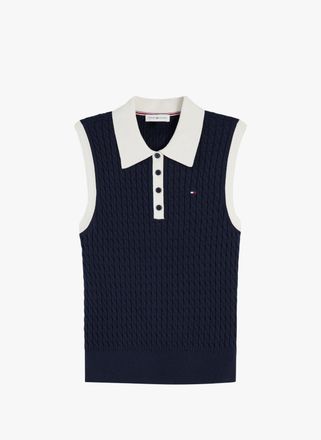 Tommy Hilfiger Polo sans manches en maille de coton