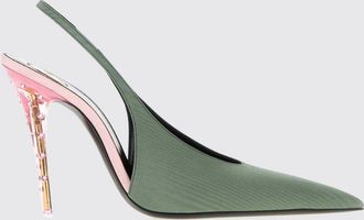 Saint Laurent Loredana Satin-Slingback-Pumps mit Kristallen und hohem Stiletto-Absatz