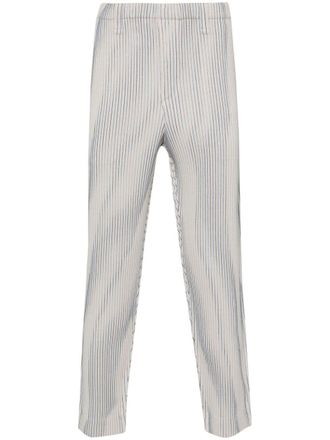 Homme Plissé Issey Miyake Tweed Pleats Cropped-Hose - Nude