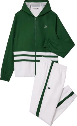 Lacoste Sportsuit Trainingsanzug f&uuml;r Herren - Tennis (Gr&uuml;n/Wei&szlig;)