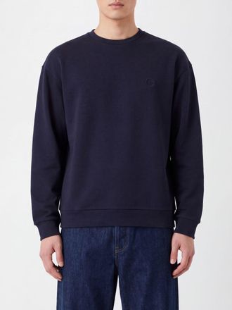 Giorgio Armani Baumwoll-Sweatshirt mit Rundhalsausschnitt und gesticktem Monogramm