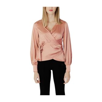 Guess Damen Rosa V-Ausschnitt Bluse - - Blouses & Shirts - Damen - Rosa - S