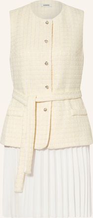 Sandro Sandro Boucl&eacute;-Kleid Mit Glitzergarn Und Plissees weiss