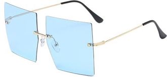 Generic Lunettes De Soleil Carr&eacute;es &Agrave; Grande Monture For Hommes, Style Vacances, For Femmes, Id&eacute;ales For Les Photos Et Les Soir&eacute;es.(Blue)