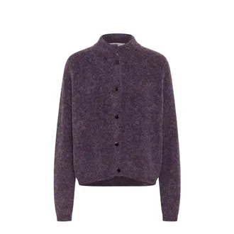 Gestuz AlphaGZ Cardigan Court - Femme - Pulls - Violet - Taille: 38 FR