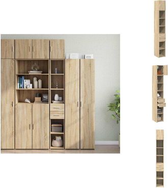 vidaXL Vidaxl - Hochschrank Schmal Sonoma-Eiche 30x42,5x225 cm Holzwerkstoff - Hochschrank - Hochschr&auml;nke - Hochschrank Schmal - Schrank Schmal