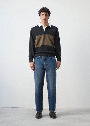 Mango Polo-Sweatshirt aus 100 % Baumwolle marineblau - Herren - XXL - MANGO MAN