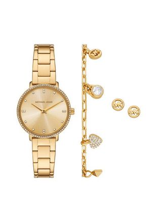 Michael Kors Uhr, Armband und Ohrringe Set Pyper Gift Set MK7643SET Gr&uuml;n