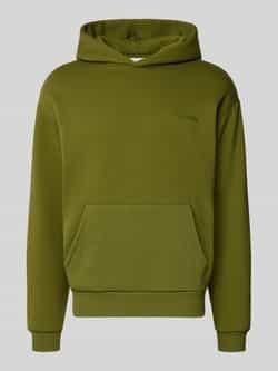 Review Hoodie mit Logo und K&auml;nguru-Tasche