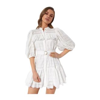 Acler Granville Lace Dress - - Dresses - Damen - Wei&szlig; - 3XL