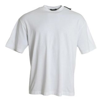Balenciaga Baumwoll-T-Shirt mit Rundhalsausschnitt - - Tops - Herren - Wei&szlig; - XS