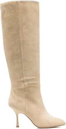Stuart Weitzman Femme, Chaussures, Beige, Taille: 38 EU Heeled Bottes