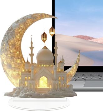 Generic Festliche Tischdekoration | 2D-Acryl-Monddeko | Festliches Tischarrangement | F&uuml;r Zuhause, Party, Schreibtisch, B&uuml;cherregal, Kaminsims, TV-Schrank, Ei