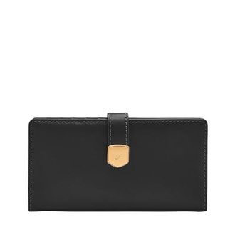 Fossil Lennox Tab Bifold Wallet, Portefeuille Femme, Noir