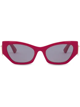 Moschino lunettes de soleil &agrave; monture papillon - Rouge