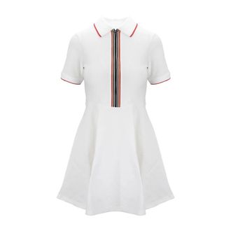 Burberry Kurzarm-Kleid mit Rei&szlig;verschluss Damenmode - - Dresses - Damen - Wei&szlig; - 2XS