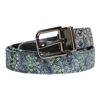 Dolce & Gabbana Sequin Metal Buckle Belt - - Accessories - Herren - Mehrfarbig - ONE SIZE