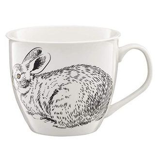Ambition Gro&szlig;e Kaffeetasse 550ml Rabbit Wild Jumbotasse Porzellan Sp&uuml;lmaschine & Mikrowelle