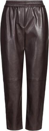 Suncoo Straight Hosen Lederaspekt - rot