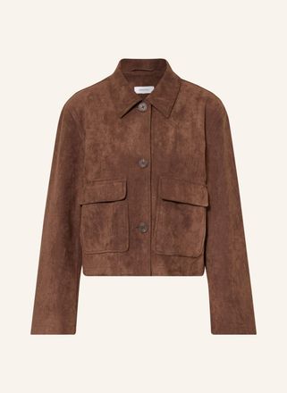 Darling Harbour Darling Harbour Jerseyjacke In Lederoptik braun