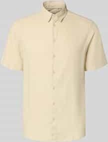 Blend Slim Fit Leinenhemd mit Viskose-Anteil Modell Bobby