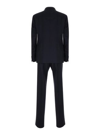 Tagliatore Virgin Wool Single-Breasted Suit - Black