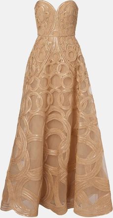 Elie Saab Verzierte Robe aus T&uuml;ll