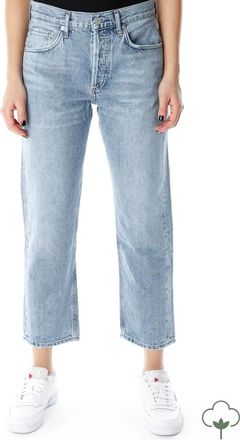 A Gold E Femme, Jeans, Bleu, Taille: W30 Jean Droit Court