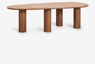 Sklum Ovaler Gartentisch aus Akazienholz Ginara &x2194&xFE0E 260 cm Akazie Braun