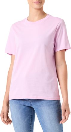 Pieces Damen Pcria Ss Solid Tee Noos Bc, Pink Lavender,S