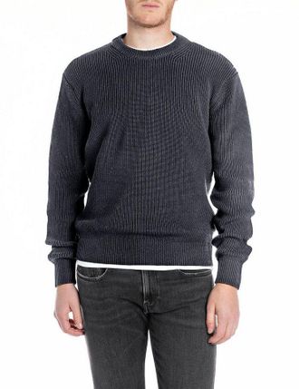 Replay Strickpullover mit Rundhals