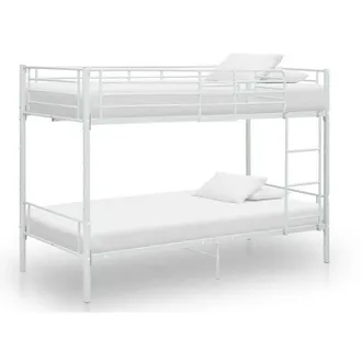Les Tendances Lit superpos&eacute; m&eacute;tal blanc 90x200 Baroka