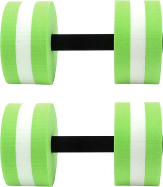 Generic Wasserschwebende Yoga-Hantel, Korrosionsbest&auml;ndig, Leicht, &Uuml;bung f&uuml;r M&auml;nner, Frauen, EVA-Material f&uuml;r Innenpools, Fitnesstraining (2 St&uuml;ck) (GREEN)