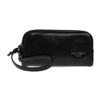 Dolce & Gabbana Homme, Sacs, Noir, Taille: ONE Size Sac &agrave; main en cuir