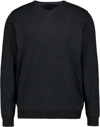 Ragman Herren Pullover grau Wolle unifarben