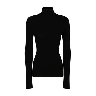 Burberry Femme, Pulls, Noir, Taille: 40 FR Col roul&eacute;s