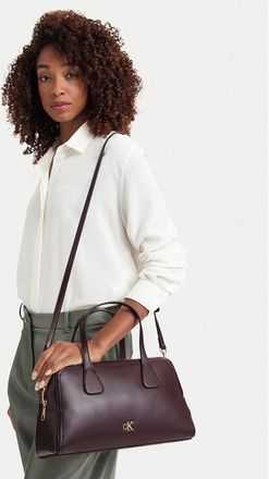 Calvin Klein Handtasche Ck Medium Bowling Bag LV04F3610G Dunkelrot