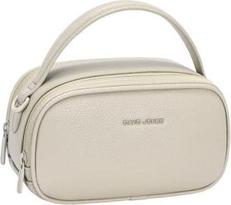 David Jones Paris - Mini sac &agrave; main Femme - Mini sac bandouli&egrave;re Similicuir - Pochette - Taille Mini - Double Compartiments - Classique chic Tendance Mode (MOONST