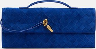 Bottega Veneta Clutch Intrecciato aus Veloursleder
