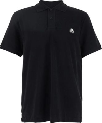 Moose Knuckles Homme, Tops, Noir, Taille: XL Polos Noirs Everett Polo