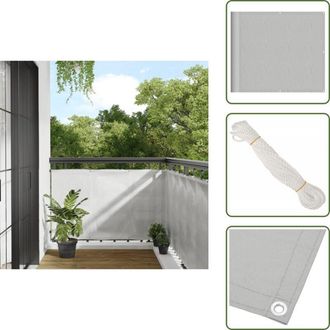 vidaXL The Living Store Balkon-Sichtschutz Hellgrau 90x1000 cm 100 % Polyester-Oxford - Sichtschutz