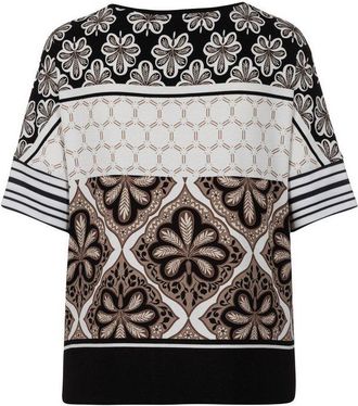 Tuzzi Nero T-Shirt Shirt GOLDEN OASIS mit Bord&uuml;renmuster