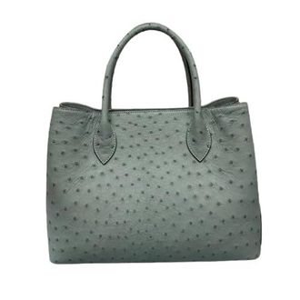 Generic Sac cabas pour femme en cuir dautruche véritable, sac à main en cuir exotique véritable, grand sac à bandoulière