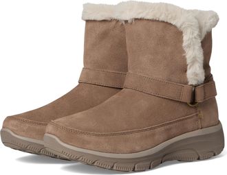 Skechers Damen Easy Going-Dreamers Luxe Vibe Hands Free Slip-ins Halblange Stiefel, Dark Taupe, 36 EU