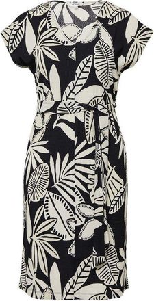 s.Oliver Minikleid Kleid Strukturiertes Jerseykleid mit All-over-Print und G&uuml;rtel