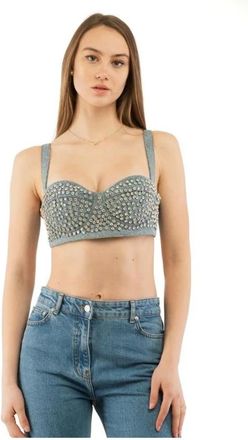 Moschino Femme, Tops, Gris, Taille: 38 FR D&eacute;bardeurs en coton
