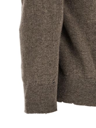 Maison Margiela Virgin Wool V-Neck Sweater - Brown