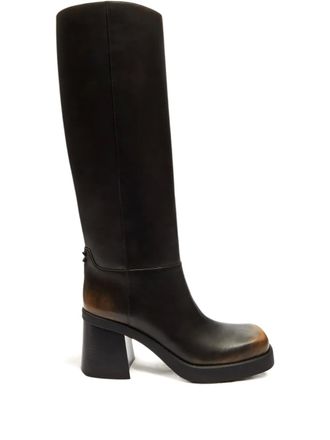 Coach bottines &agrave; talon &eacute;pais 70 mm - Noir
