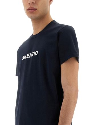 Aspesi Logo-Print Cotton T-Shirt - Blue