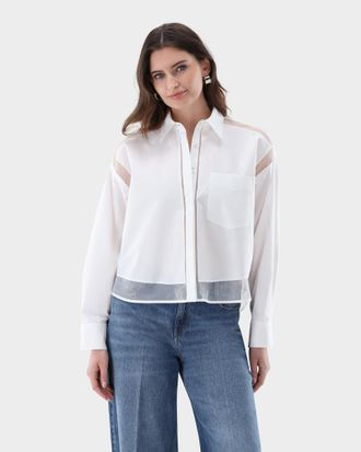 van Laack Hemdbluse mit Seiden-Organza Details